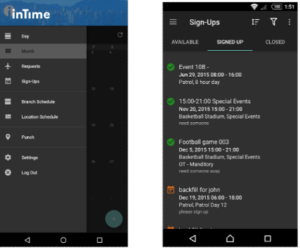 inTime Scheduling App and Preferences - ASP Security Services